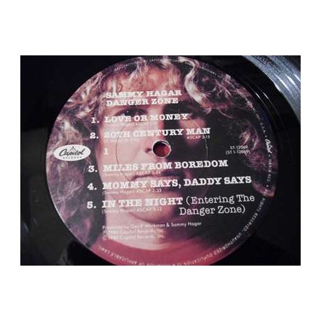 Sammy Hagar - Danger Zone LP Vinyl Record For Sale