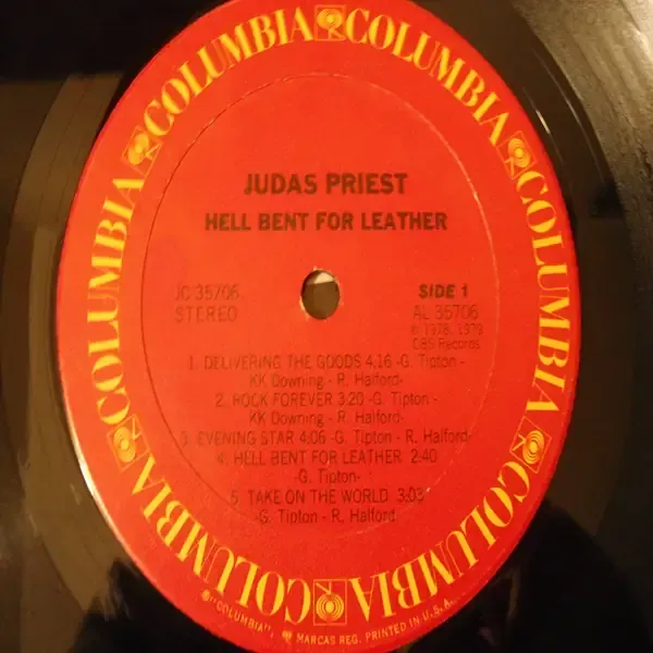 Judas Priest - Hell Bent For Leather LP Vinyl Record For Sale